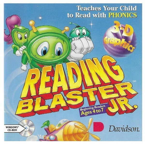 READING BLASTER JR. DAVIDSON 1997 +1Clk Windows 11 10 8 7 Vista XP Ins ...